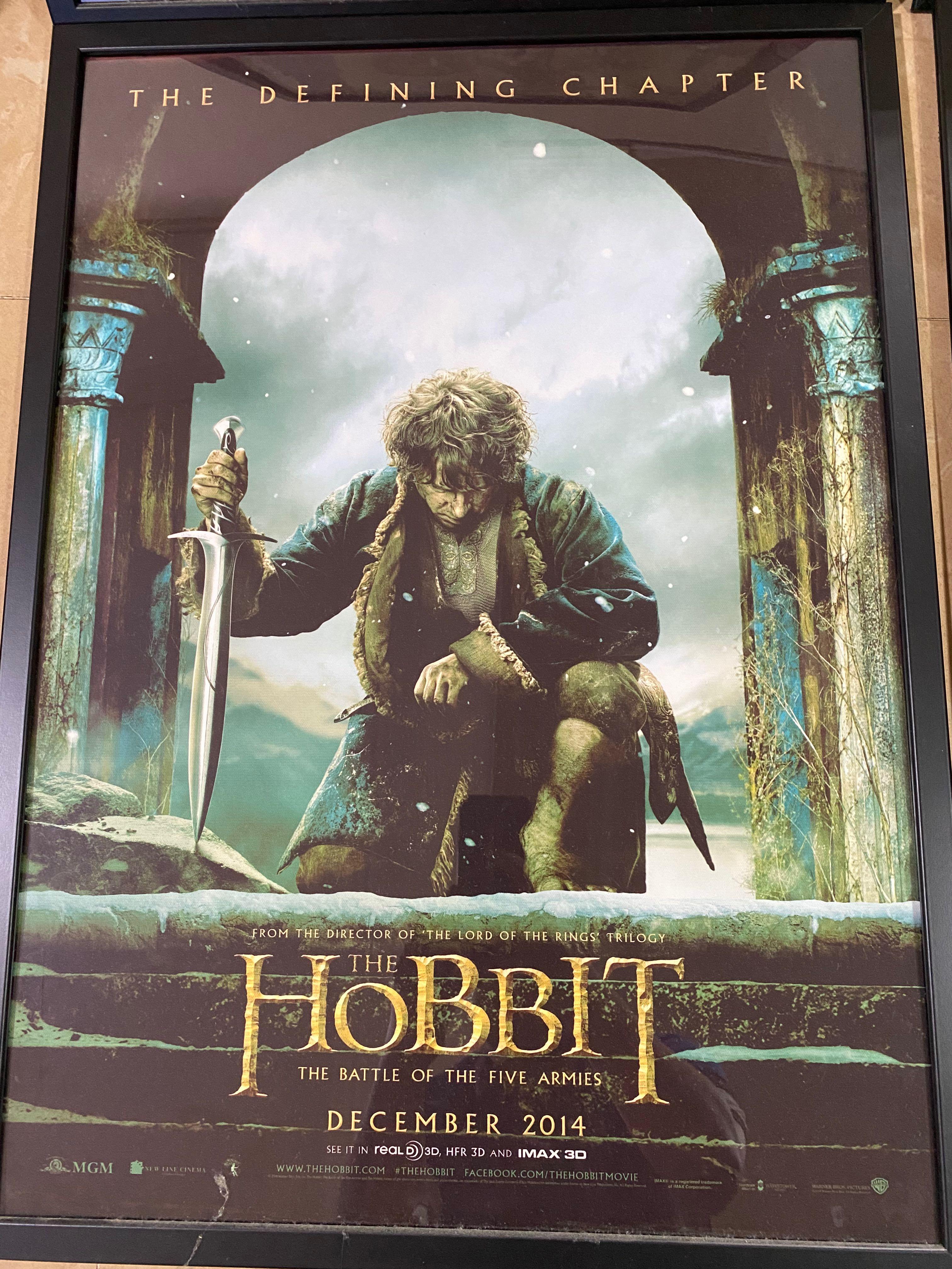 Lord of the Rings & The Hobbit Poster + Frame (LARGE), Furniture & Home ...