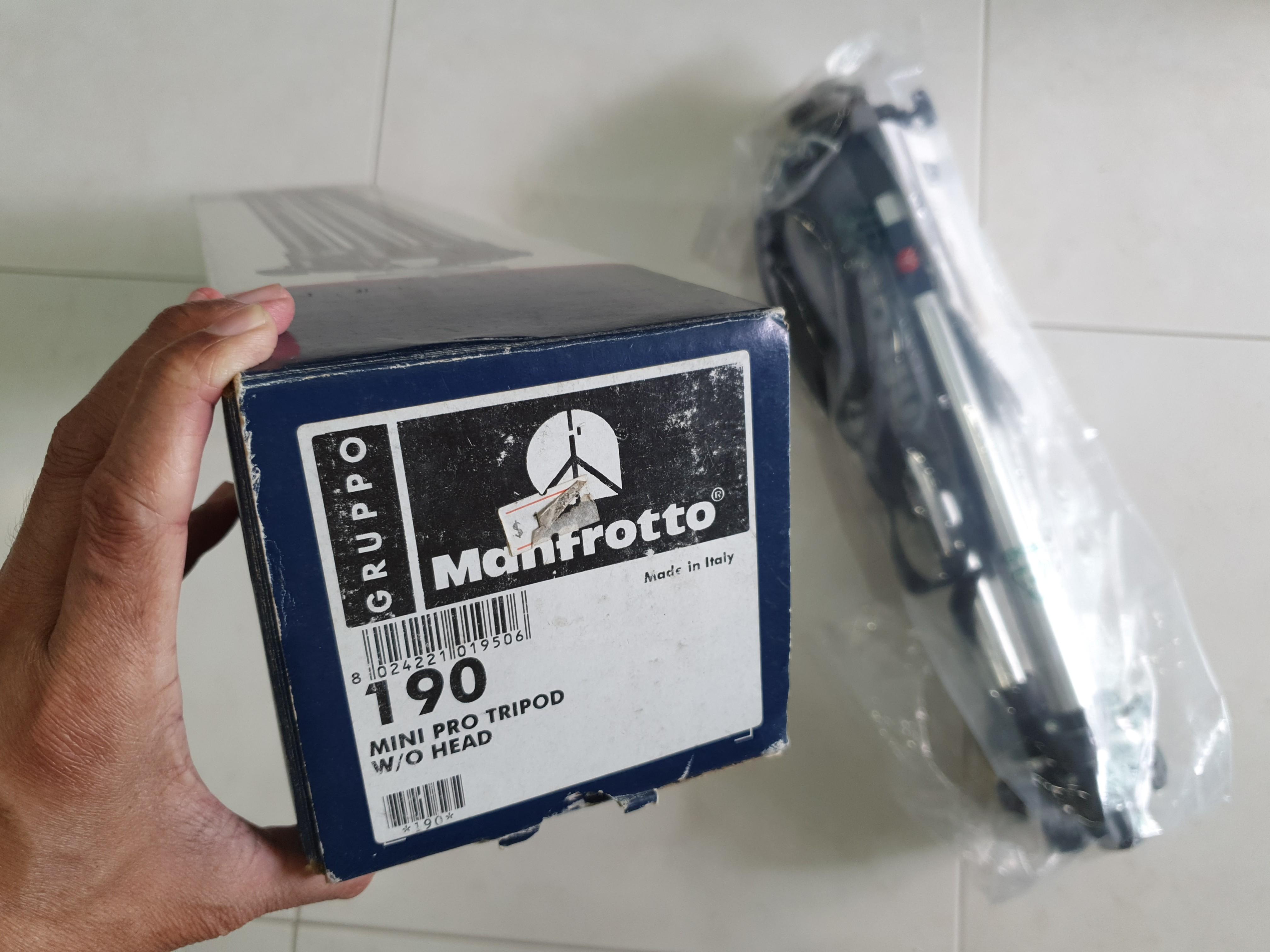 Manfrotto 190 Mini Pro Tripod without Head, Photography, Photography ...