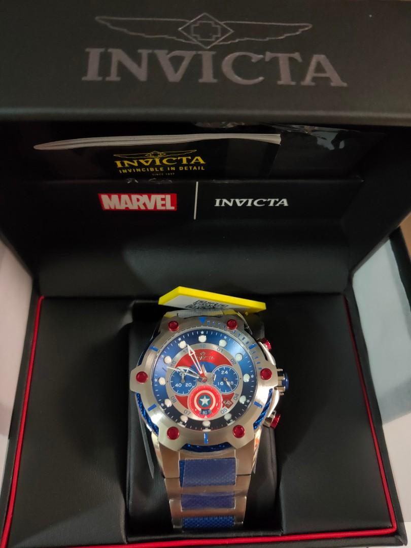 Marvel Captain America Invicta Watch limited edition, Men's Fashion ...