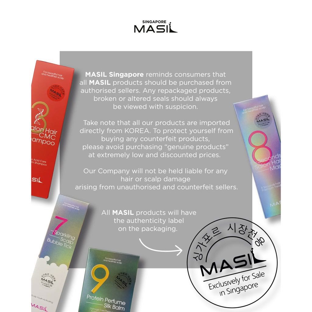 Masil Salon Hair set + bubble tick + perfume silk balm, Beauty & Personal Care, Hair on Carousell