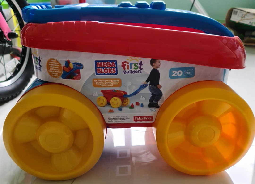 Mega Bloks First Builders Block Scooping Wagon, Hobbies & Toys, Toys ...