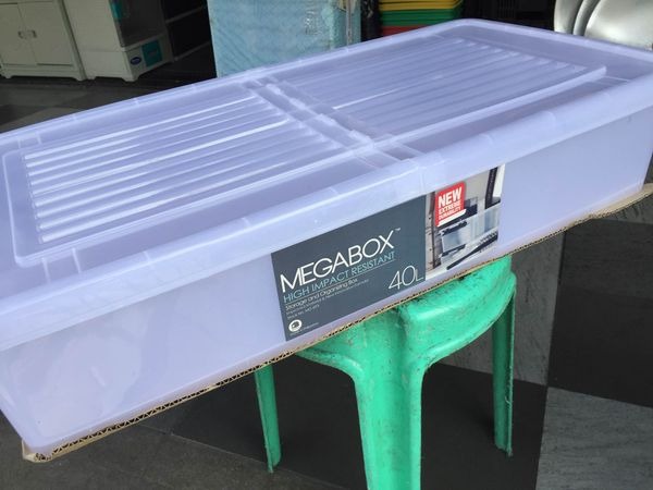 mega box under bed storage 40L, Furniture & Home Living, Home ...