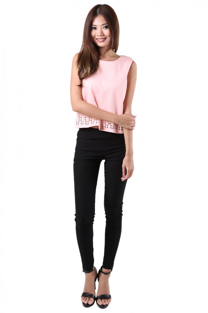 MGP CNY Earl Lasercut Top in Pink, Women's Fashion, Tops, Sleeveless on ...