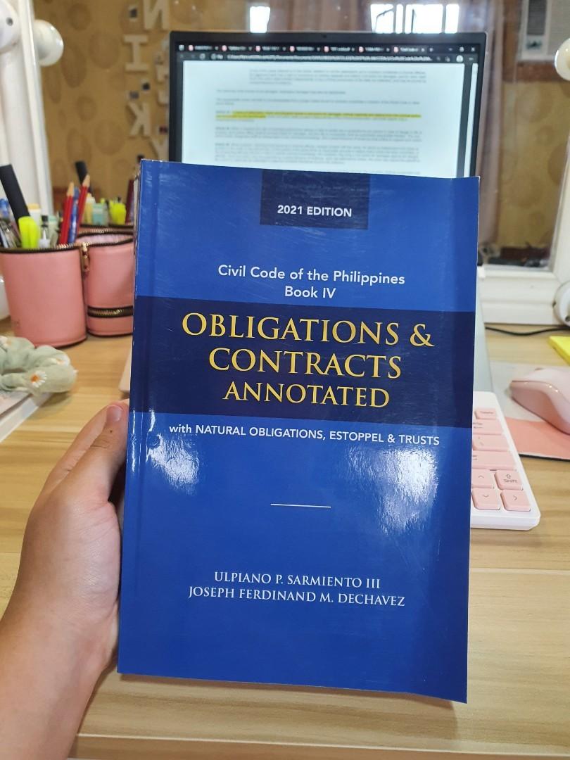 Obligations and Contracts Oblicon by Ulpiano Sarmiento, Hobbies & Toys ...