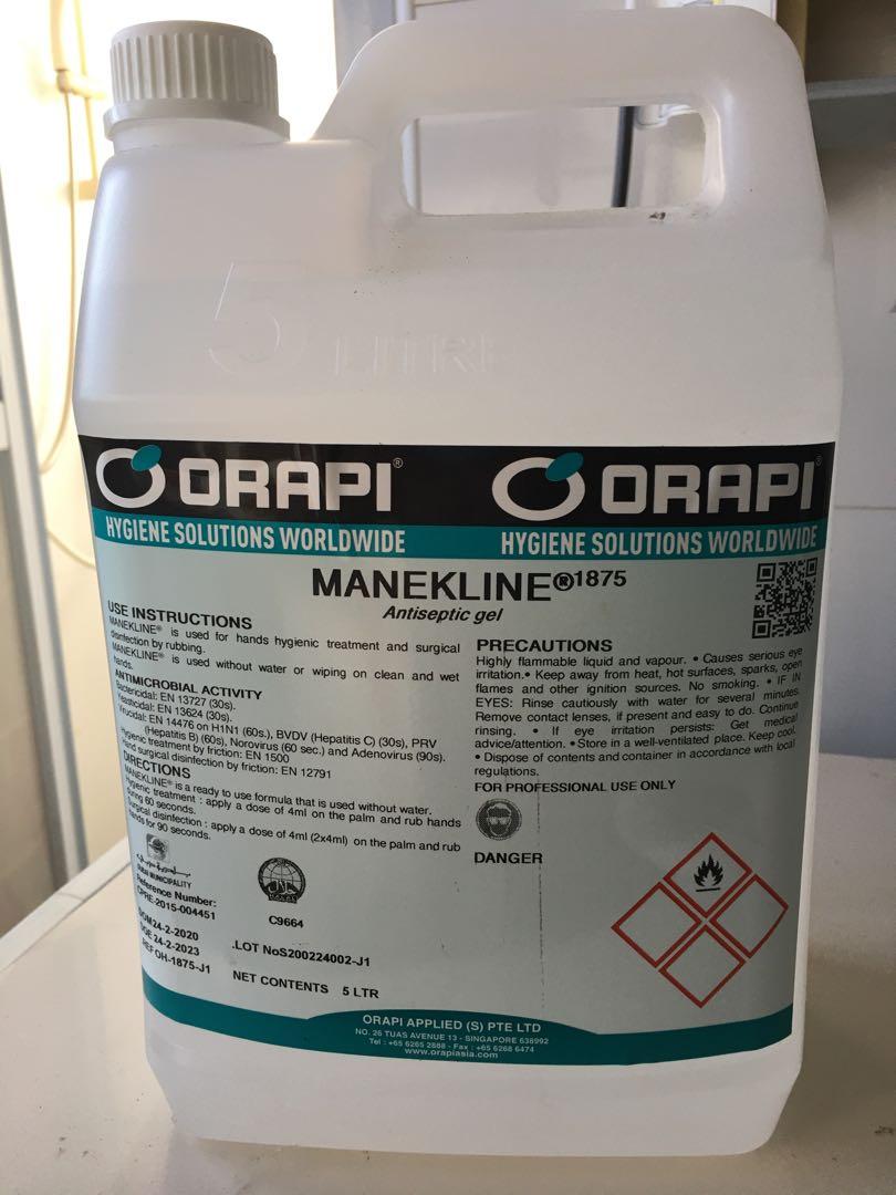 Orapi Manekline antiseptic gel 50 liters, Beauty & Personal Care ...