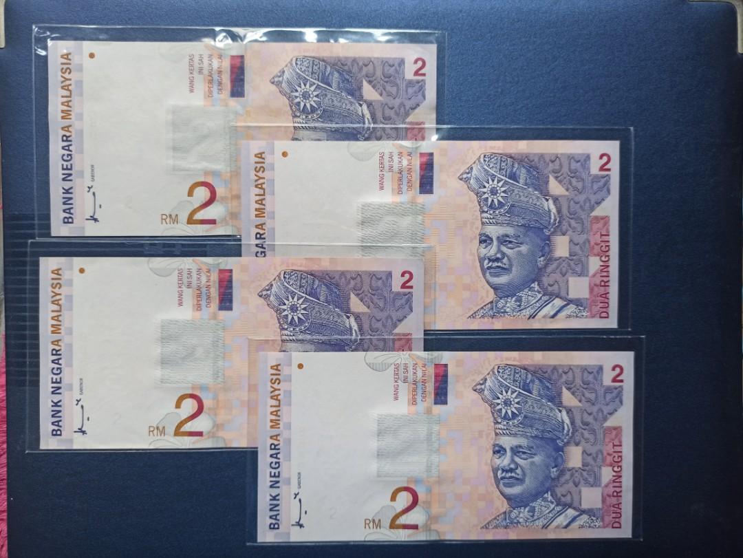 BB Double Prefix Running Number 4 Pcs 8th Ahmad Don RM 2 Banknotes Wang ...