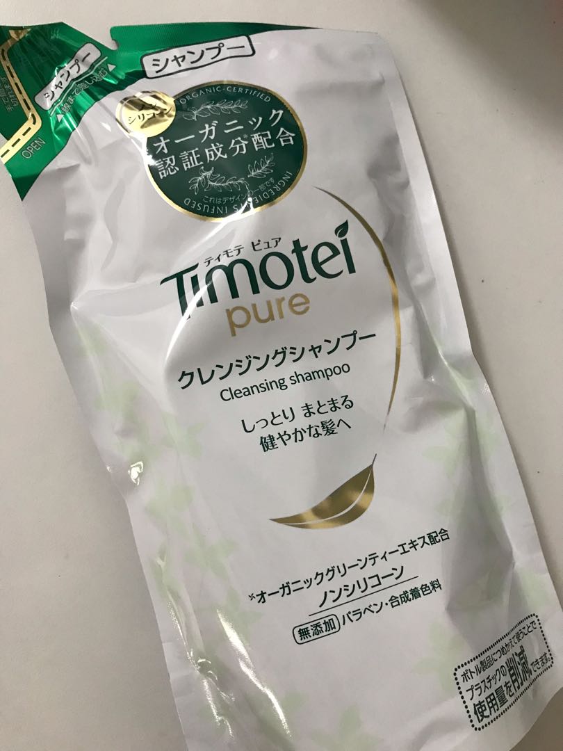 全新385g日本Timotei綠茶深層純淨洗髮露補充裝, 美容＆個人護理, 健康及美容 - 頭髮護理 - Carousell