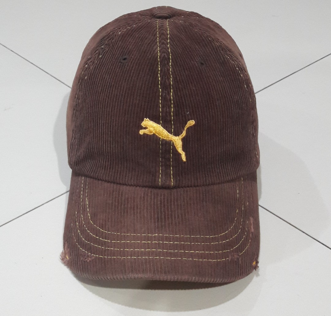 Topi Puma Corduroy Original, Fesyen Pria, Aksesoris, Topi di Carousell