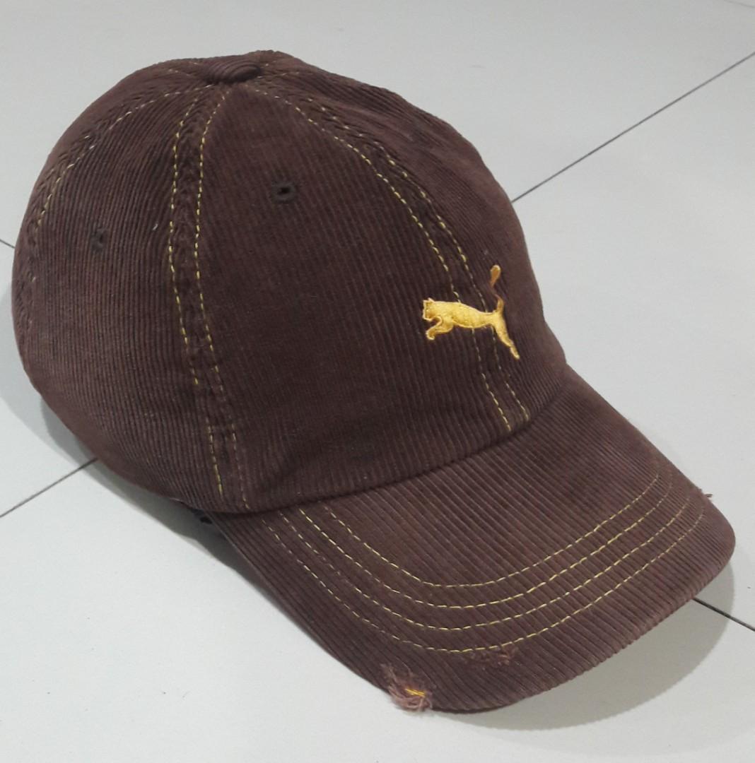 Topi Puma Corduroy Original, Fesyen Pria, Aksesoris, Topi di Carousell