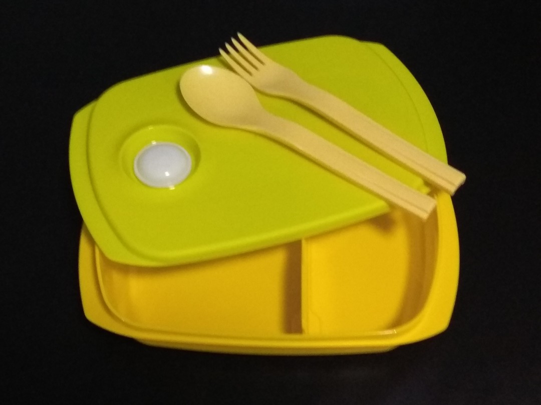 Tupperware Reheatable Divided Lunch Box, Furniture & Home Living ...