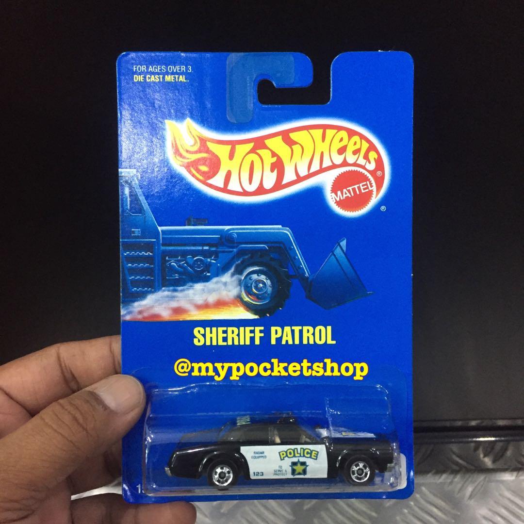 (RESERVED) Vintage Hot Wheels SHERIFF PATROL - Police Car w/ Blackwall Wheels / 1990 Hotwheels ...