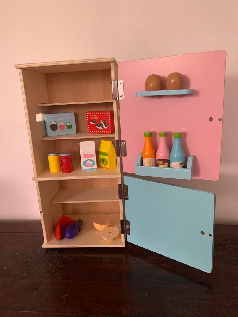 Wood fridge toy with shelf storage, Hobbies & Toys, Toys & Games on ...