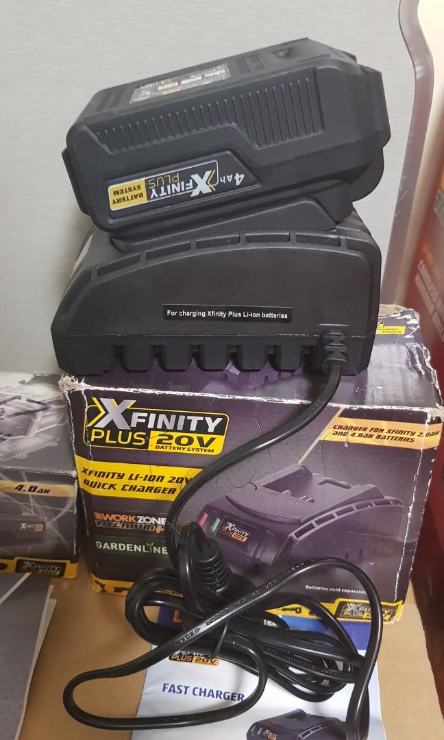 Workzone, gardenline,ferrex xfinity original 4.0ah digital display ...