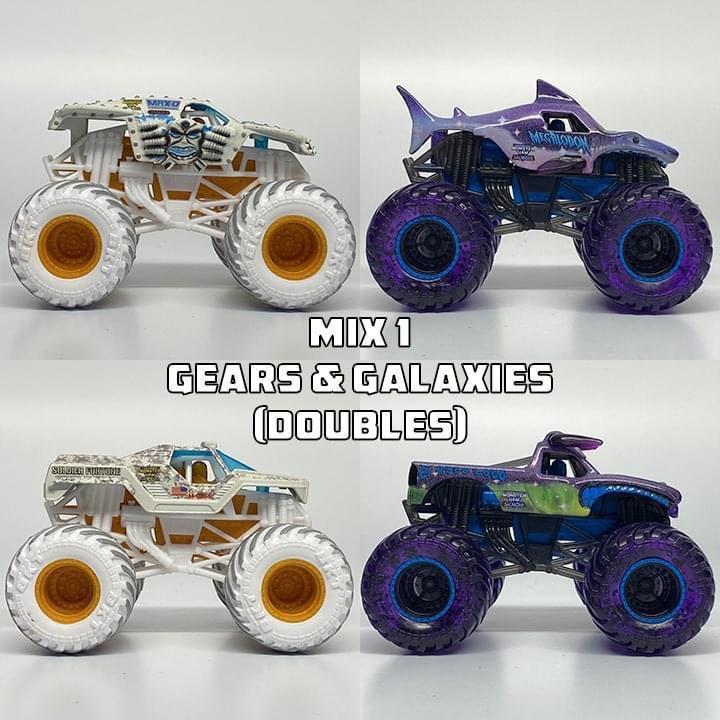 2021 Monster Jam Special Galaxy & Gears Series Megalodon, Son Siva ...