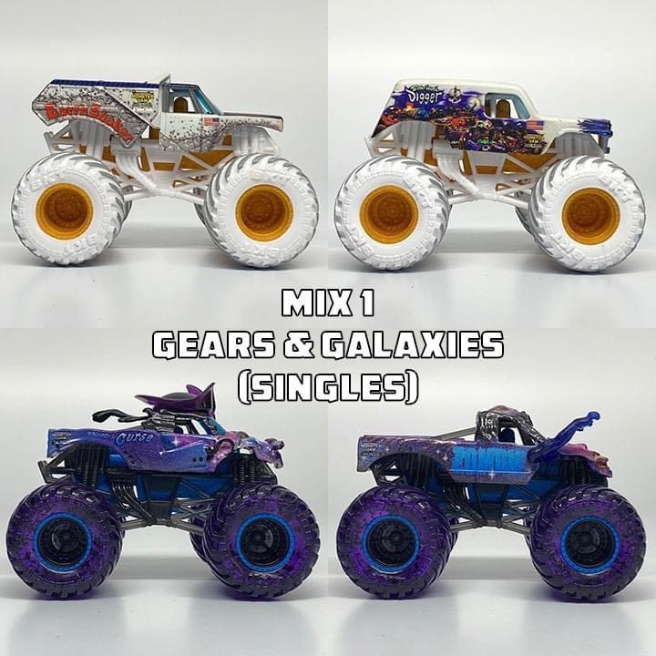 2021 Monster Jam Special Galaxy & Gears Series Megalodon, Son Siva ...