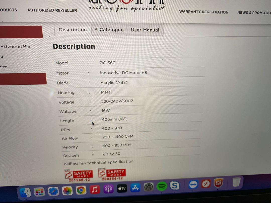 Acorn corner DC 360 16” fan, Furniture & Home Living, Lighting & Fans ...