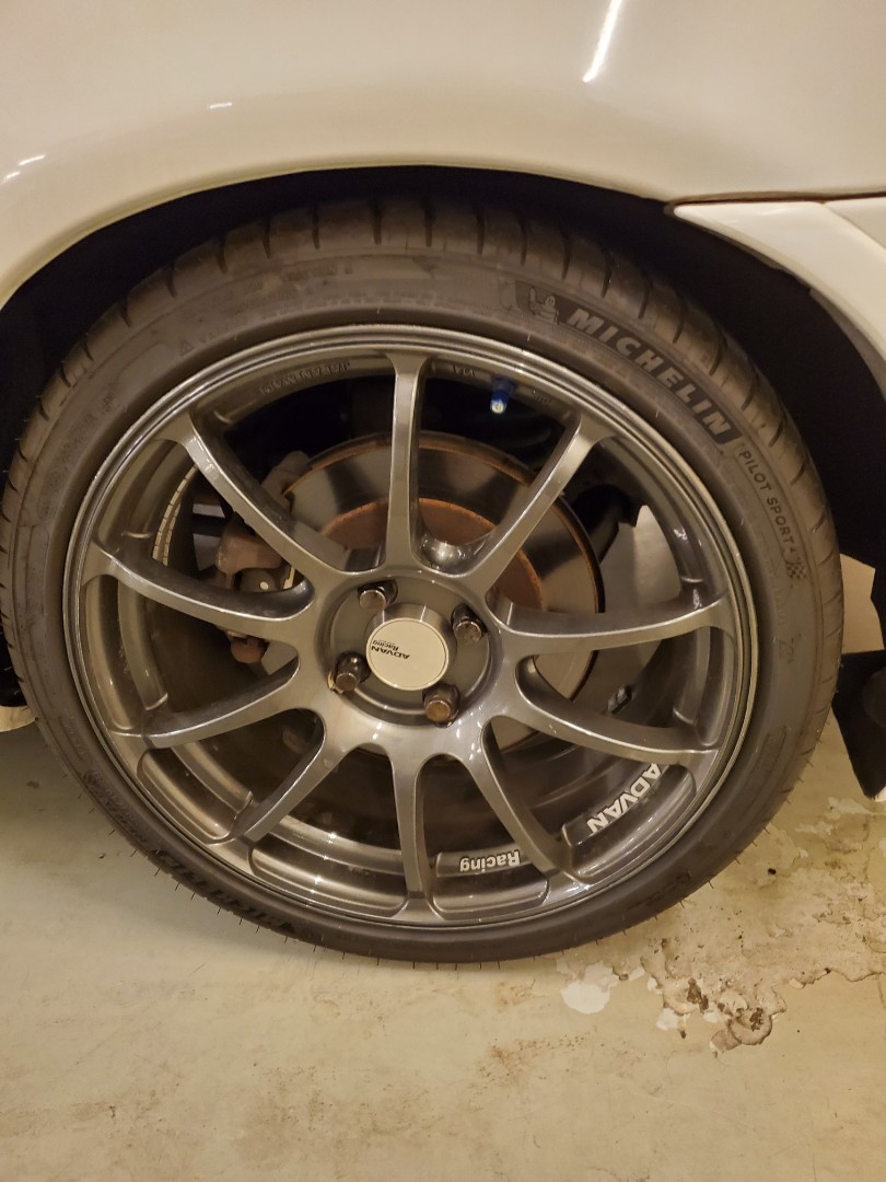 Advan RZ made in japan 17” 4x100 連PS4, 汽車配件, 改裝、內外零件 - Carousell