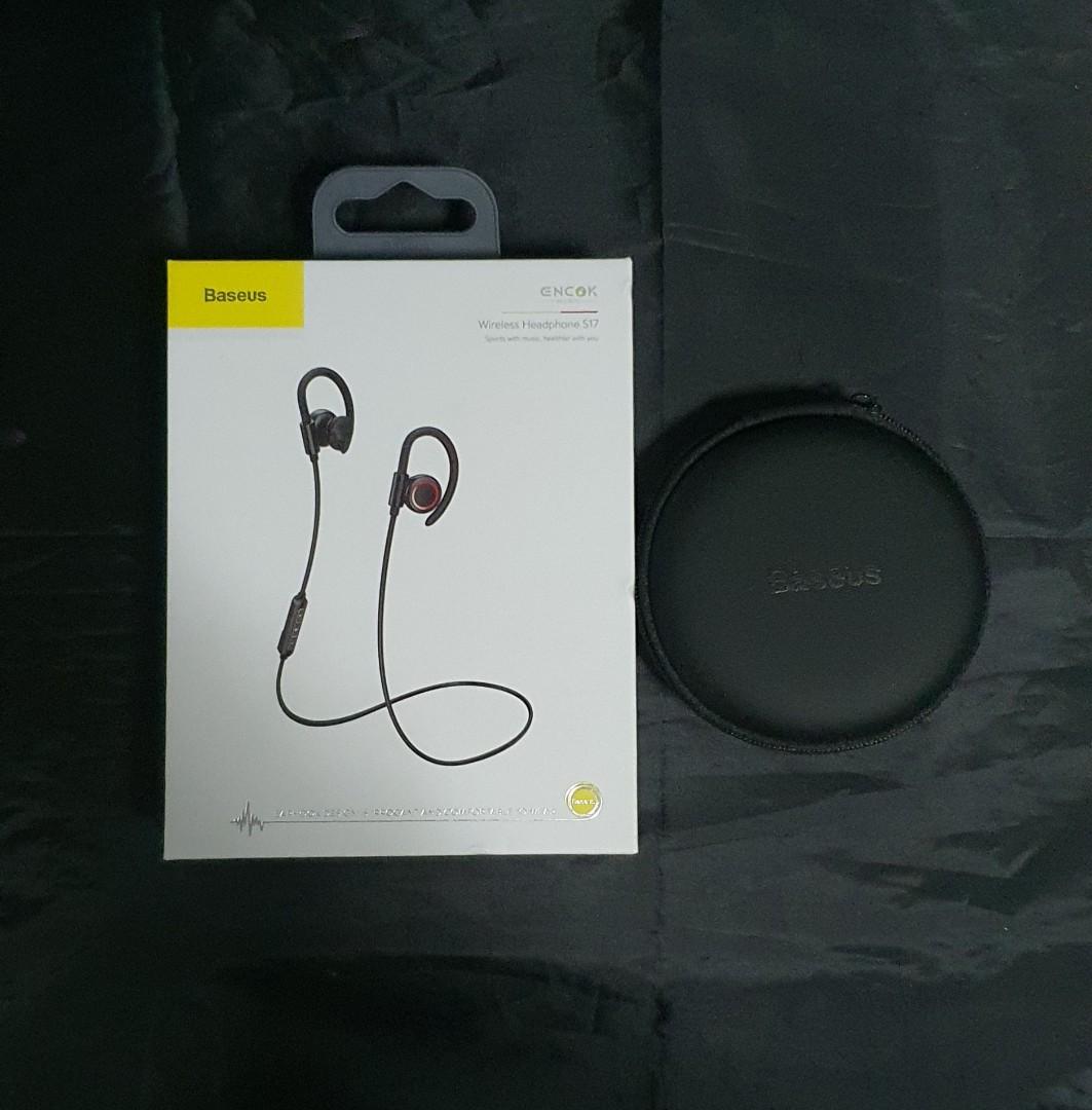Baseues Wireless Headphones S17 with Case (Sports Soft Earhook), Audio ...