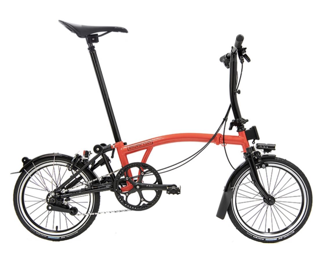 Brompton Rocket Red S6L Black Edition, Sports Equipment, Bicycles ...