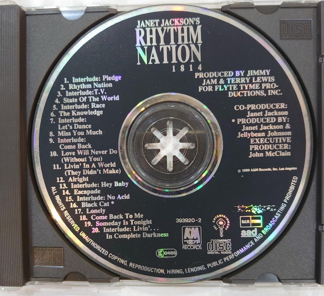Cd Janet jacksons-Rhythm Nation 1814 德版, 興趣及遊戲, 收藏品及紀念品, 明星周邊 - Carousell