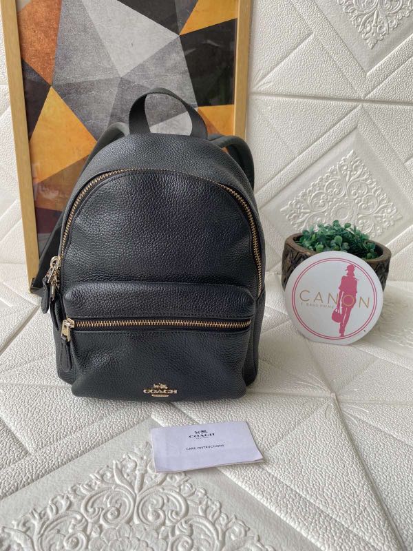 Coach Charlie Mini Backpack Black., Women's Fashion, Bags & Wallets ...