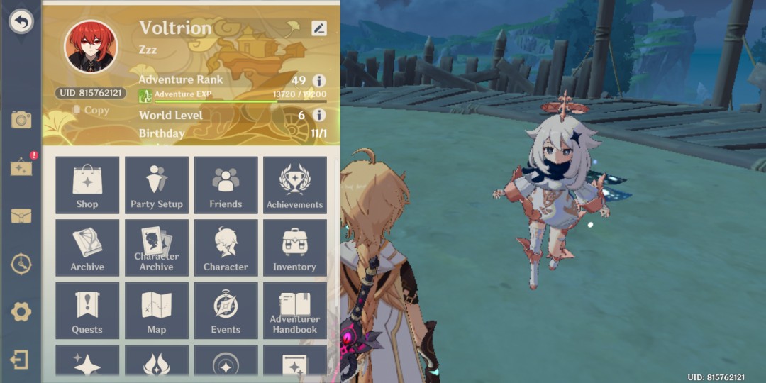 Genshin Impact AR 49 Diluc C1+ Zhongli, Video Gaming, Gaming ...