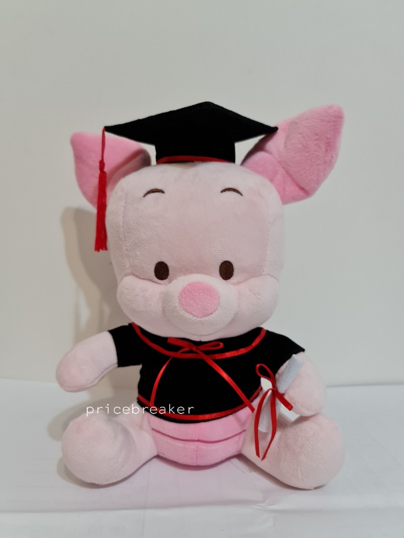 Disney Piglet Graduation Plush, Hobbies & Toys, Toys & Games on Carousell