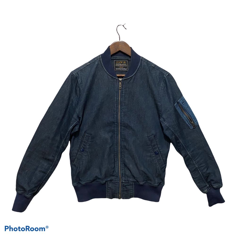 Edwin Denim Bomber Jacket, Men's Fashion, Coats, Jackets and Outerwear ...