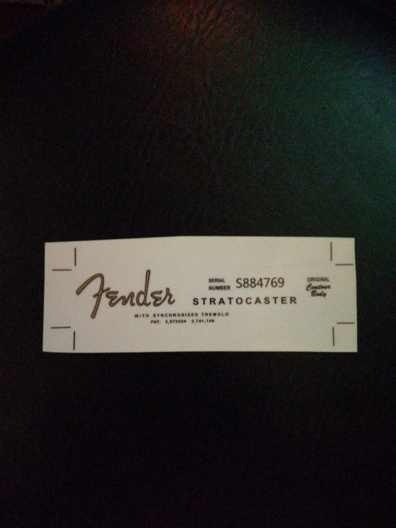 Fender waterslide decal logo for guitar, Hobbies & Toys, Music & Media ...