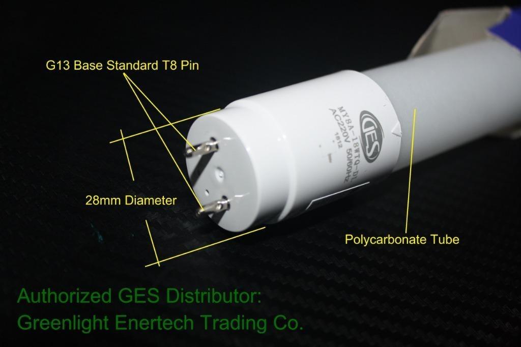 GES LED T8 Tube, 18 Watts, Furniture & Home Living, Lighting & Fans ...