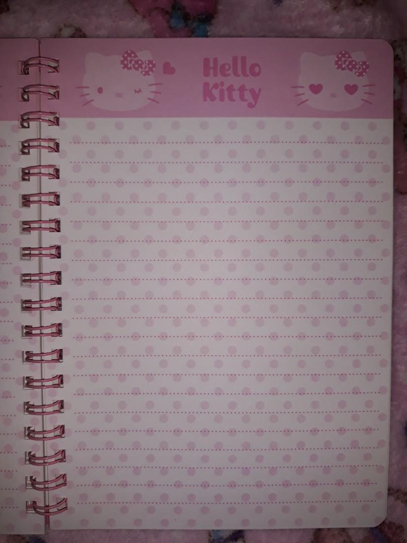 Hello Kitty Pink Spiral Notebook Sanrio, Hobbies & Toys, Memorabilia ...