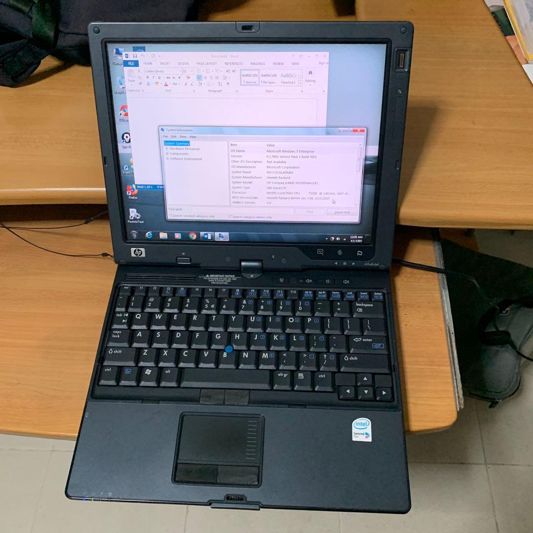 HP TC-4400 Laptop (pen tablet convertible - no touch function ...