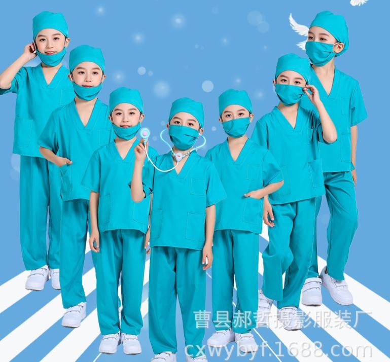 INSTOCK Children Doctor Uniform*Frontliner Scrub Doctor Suit Kids for ...