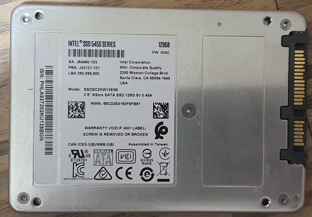 Intel SSD 128gb, Computers & Tech, Parts & Accessories, Hard Disks ...