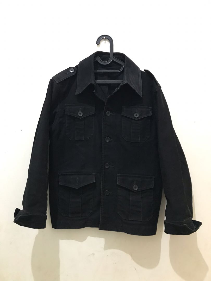 Jaket Hitam beams heavy weight cotton, Fesyen Pria, Pakaian , Atasan di ...