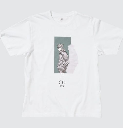 Jujutsu Kaisen Gojo Satoru Uniqlo White T-shirt, Men's Fashion, Tops ...