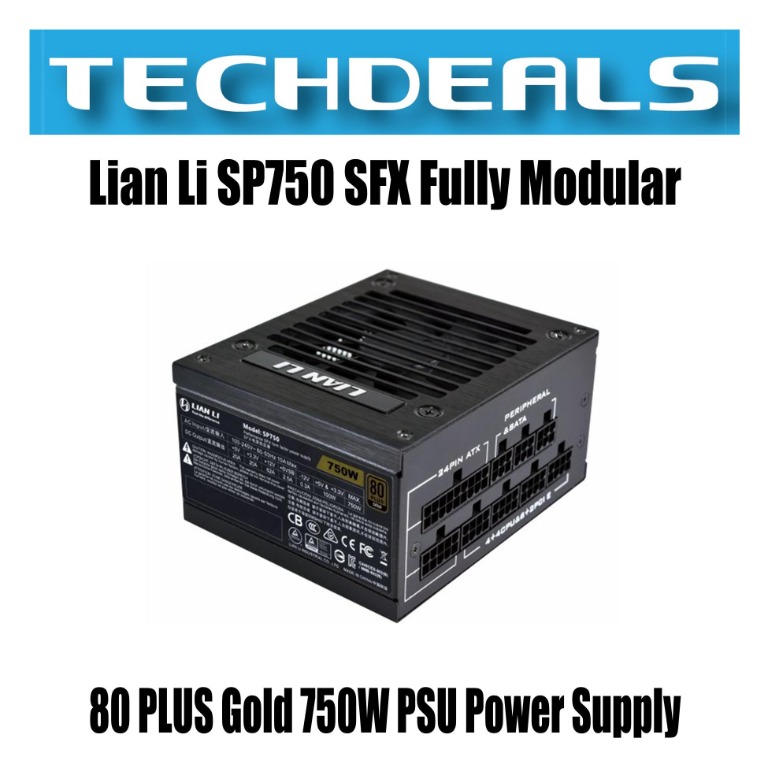 Lian Li SP750 SFX Fully Modular 80 PLUS Gold 750W PSU Power Supply ...
