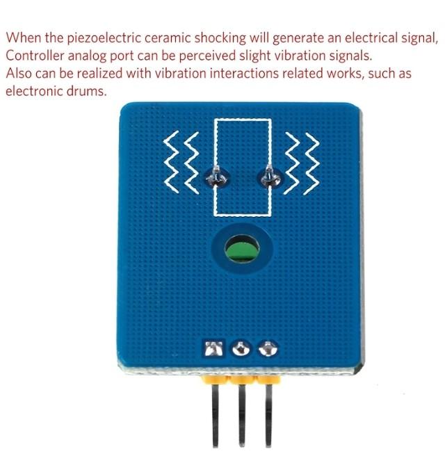 (Local Stock) Analog Ceramic Piezo Vibration Sensor Module 3.3V/5V for ...