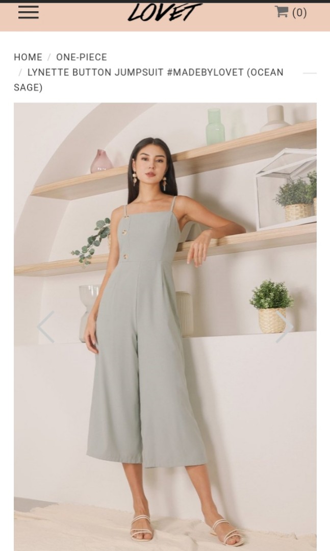 Lynette Button Jumpsuit IN BLACK, Women's Fashion, Dresses & Sets ...