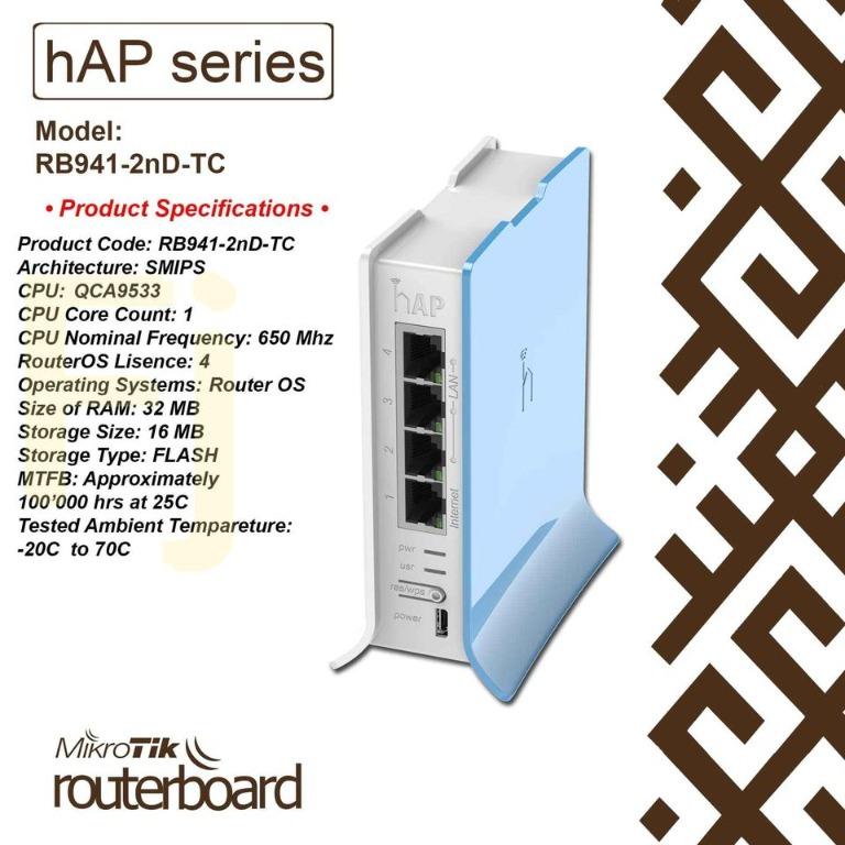 Mikrotik HAP Lite TC (Home Access Point) 💯 Brand new and original ...
