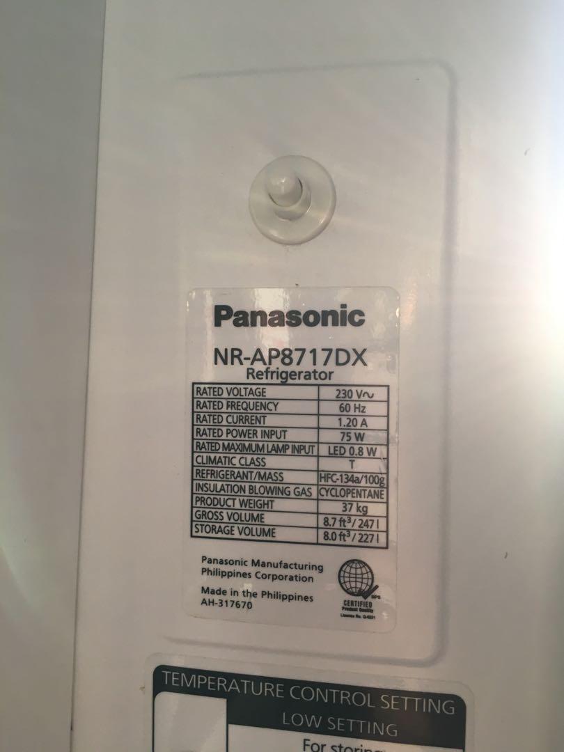 Panasonic Inverter Ref, TV & Home Appliances, Kitchen Appliances ...