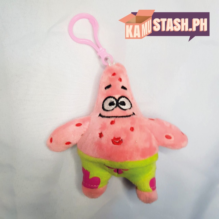 Patrick Star Keychain Plush Soft Spongebob Squarepants Nickelodeon ...
