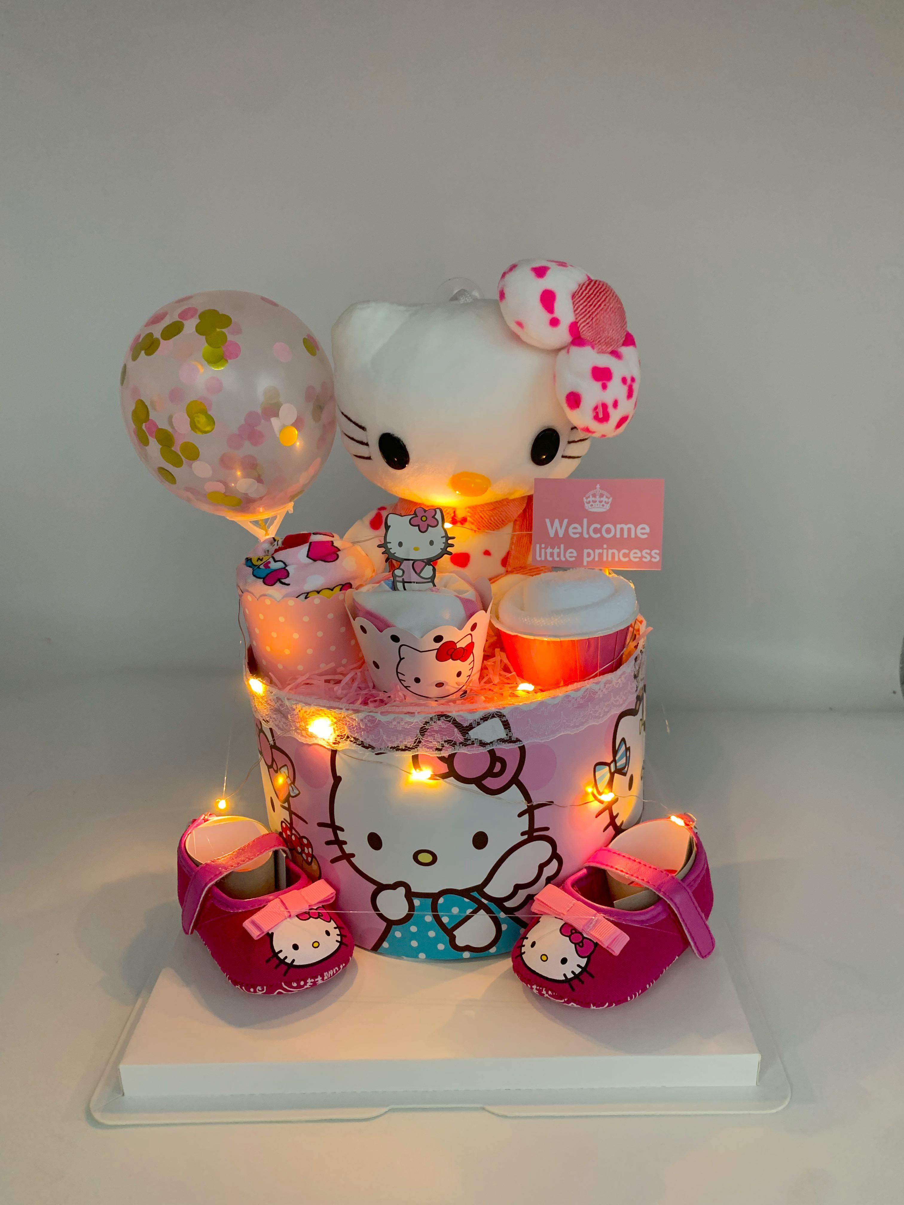 Hello Kitty Diapers Cake, Babies & Kids, Bathing & Changing, Diapers ...