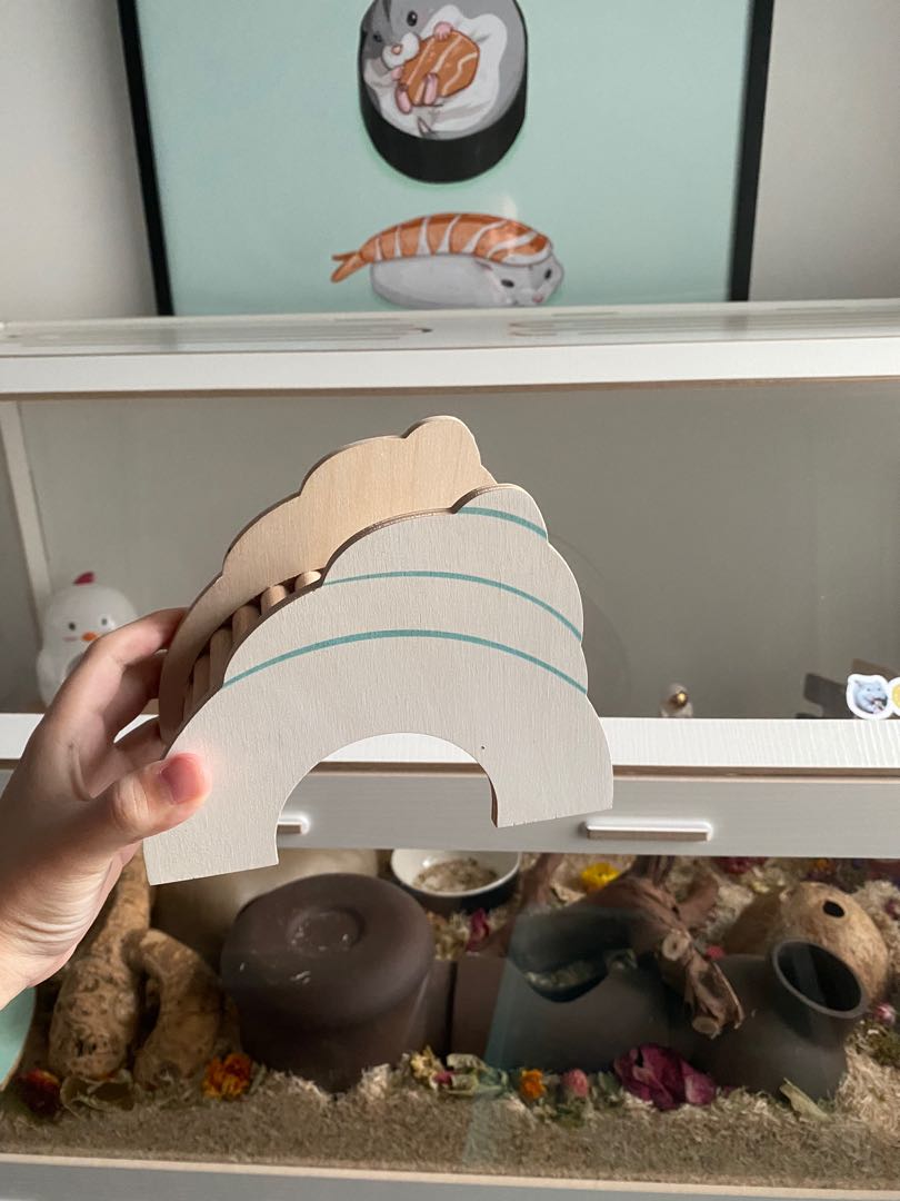 Seashell wooden bridge for Hamsters, Pet Supplies, Homes & Other Pet ...