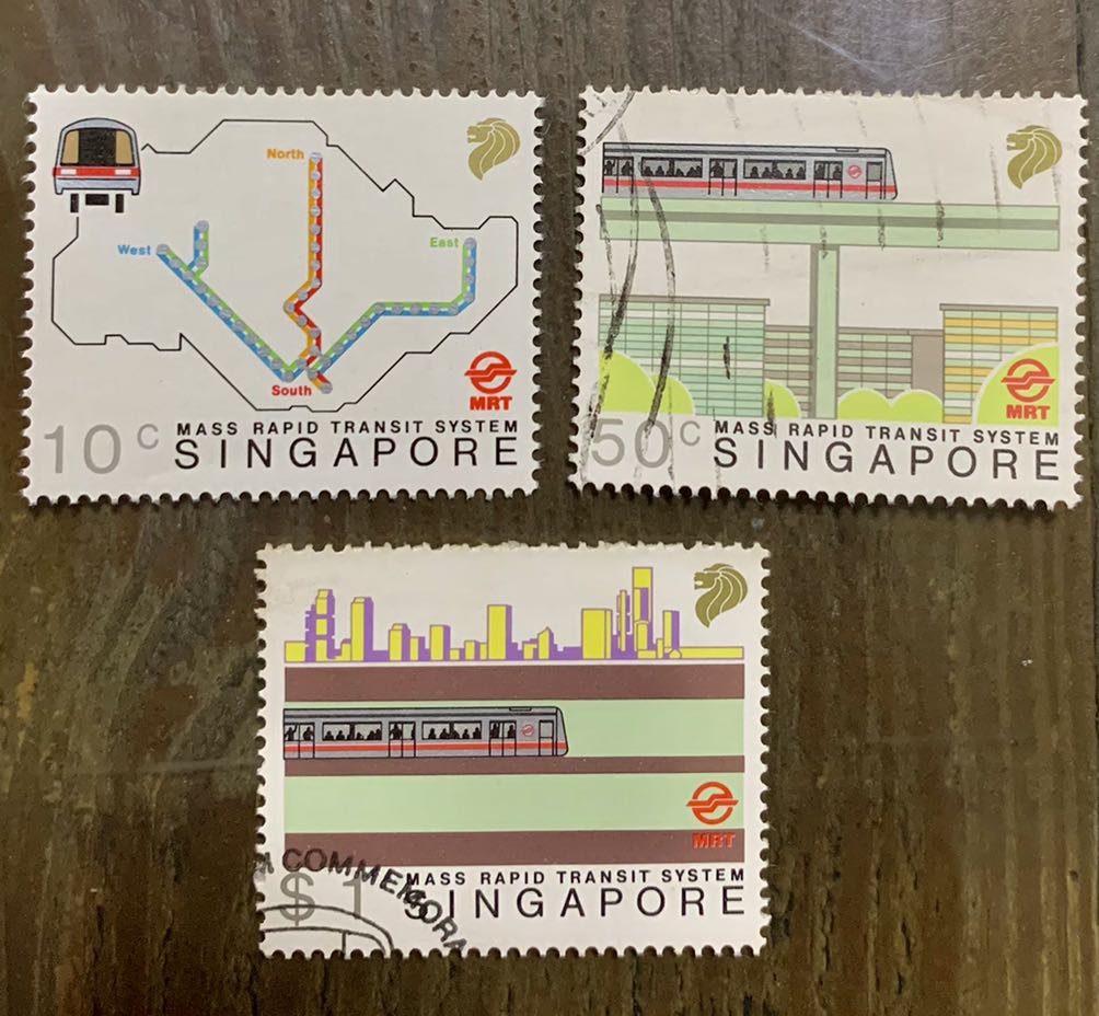 Singapore stamps 1988 MRT opening set, Hobbies & Toys, Memorabilia ...