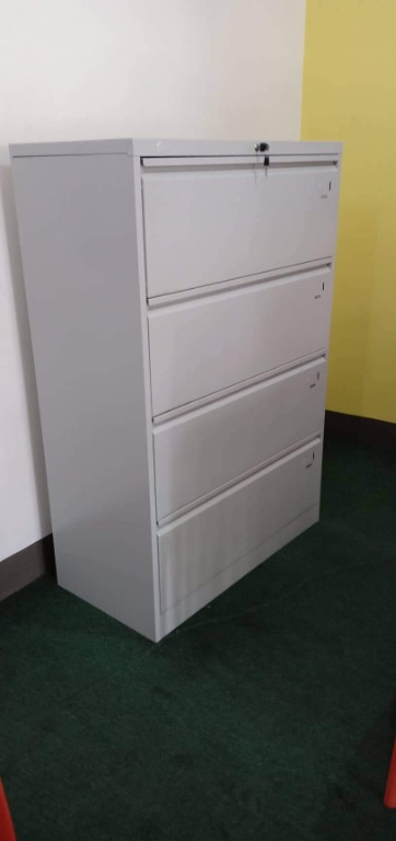 Steel Lateral Filing Cabinet 4 Drawers / Powder coated finish ...