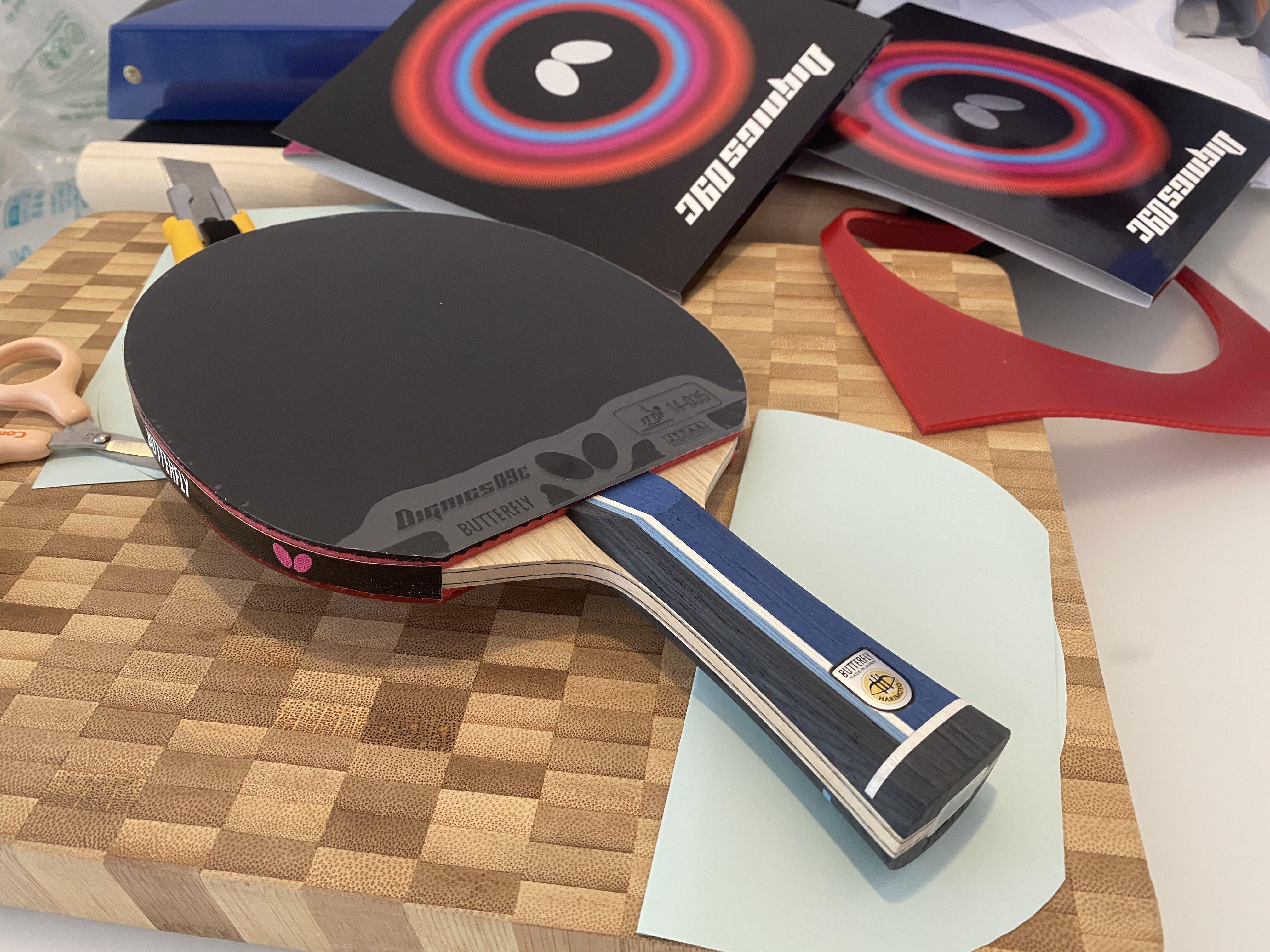 Table Tennis Professional rubber sticking pasting fixing service with ...