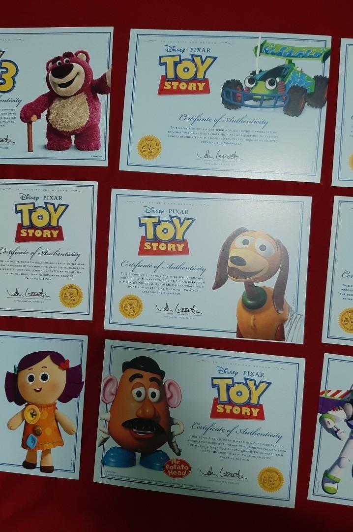Toy Story Certificate, Hobbies & Toys, Collectibles & Memorabilia, Fan ...