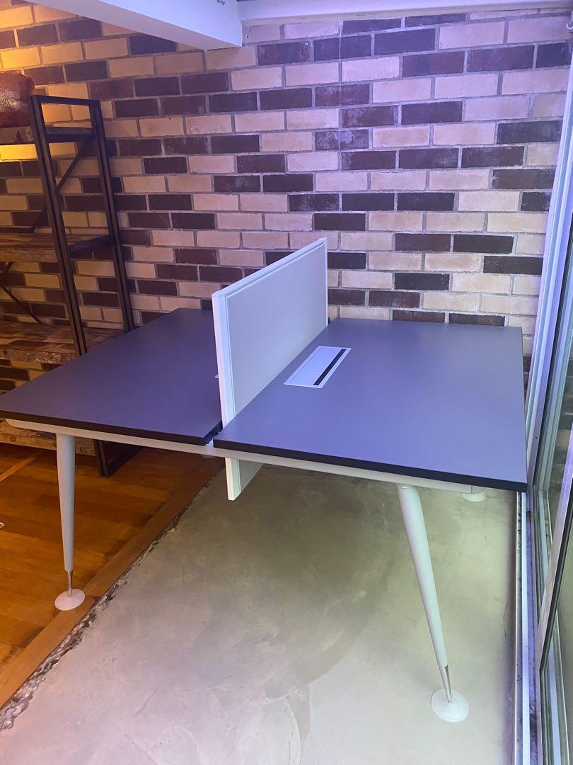 Desk - Twin desk for work/study, Furniture & Home Living, Furniture ...