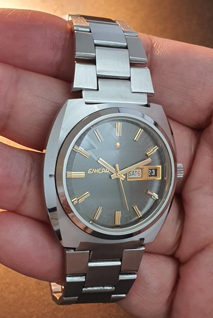 Vintage 1970s Enicar (mint, original box), Men's Fashion, Watches ...